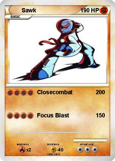 Pokémon Sawk 111 111 - Closecombat - My Pokemon Card