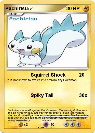 Pokémon Pachirisu 351 351 - Squirrel Shock - My Pokemon Card
