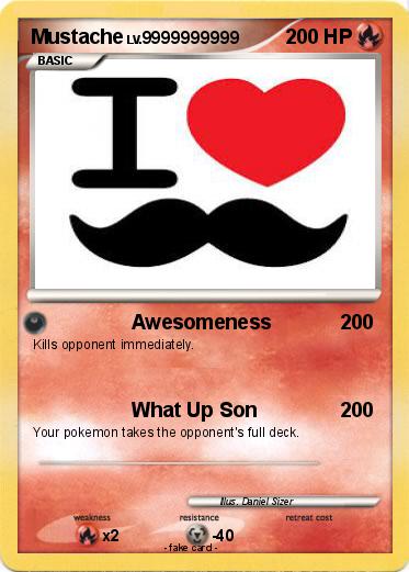 Pokémon Mustache 123 123 - Awesomeness - My Pokemon Card