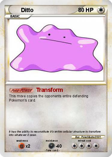 Pokémon Ditto 363 363 - Transform - My Pokemon Card