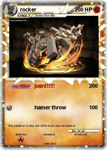 Pokémon rocker 78 78 - pain!!!!!! - My Pokemon Card
