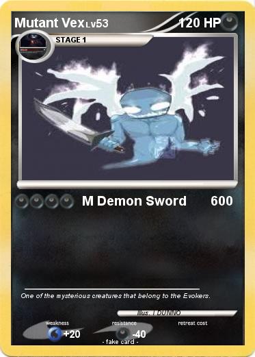 Pokémon Mutant Vex - M Demon Sword 600 - My Pokemon Card