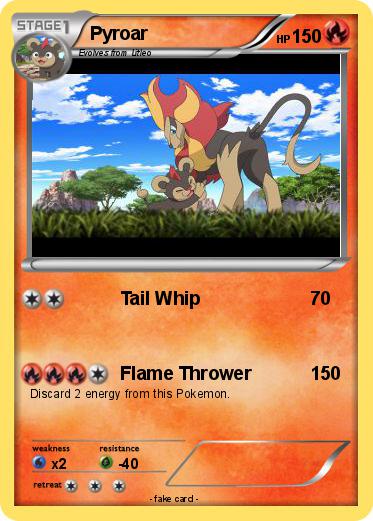Pokémon Pyroar 81 81 - Tail Whip - My Pokemon Card