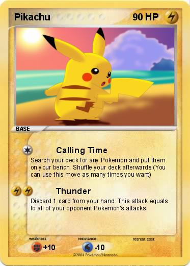 Pokémon Pikachu 900 900 - Calling Time - My Pokemon Card