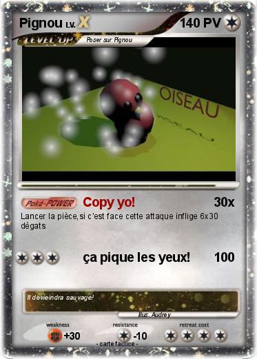 Pokémon Pignou - Copy yo! - Ma carte Pokémon