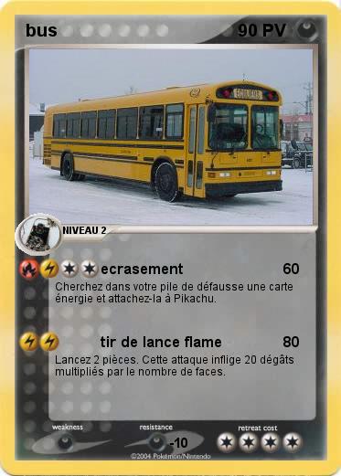 Pokémon bus - ecrasement - Ma carte Pokémon
