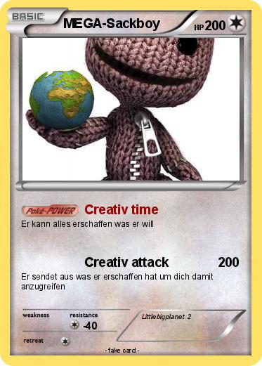 Pokémon MEGA Sackboy - Creativ time - My Pokemon Card