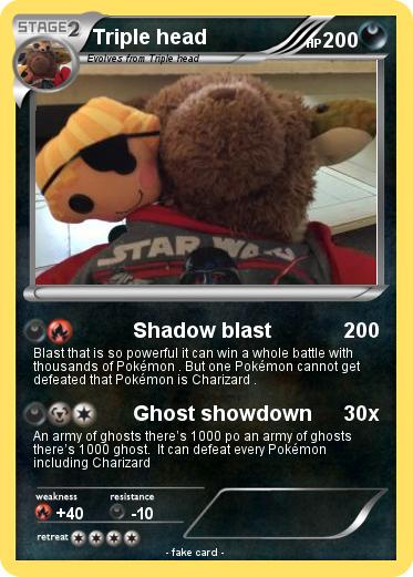 Pokémon Triple head 2 2 - Shadow blast - My Pokemon Card