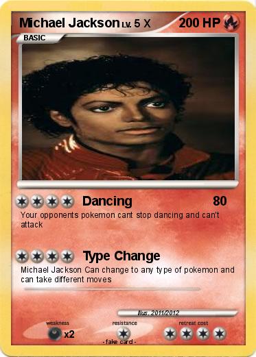 Pokémon Michael Jackson 903 903 - Dancing - My Pokemon Card
