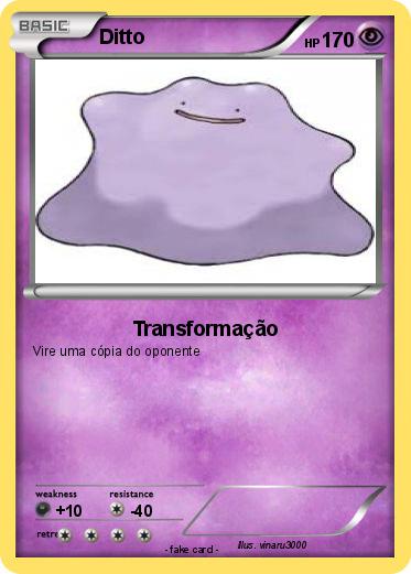 Pokémon Ditto 566 566 - Transformação - My Pokemon Card