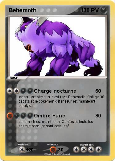 Pokémon Behemoth - Charge nocturne - Ma carte Pokémon