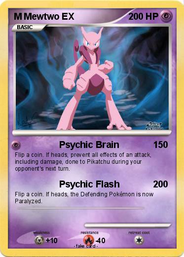 Pokémon M Mewtwo EX 109 109 - Psychic Brain - My Pokemon Card