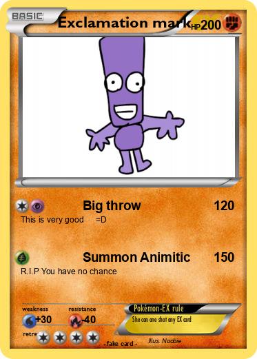 Pokémon Exclamation mark - Big throw - My Pokemon Card