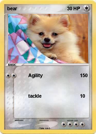 Pokémon bear 262 262 - Agility - My Pokemon Card