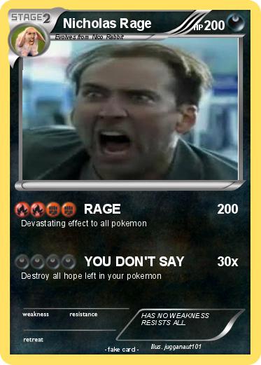 Pokémon Nicholas Rage - RAGE - My Pokemon Card