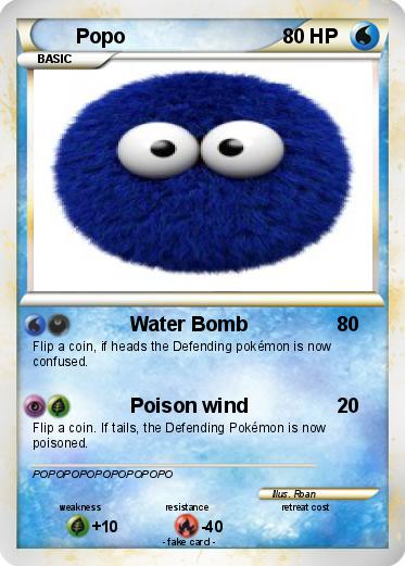 Pokémon Popo 140 140 - Water Bomb - My Pokemon Card