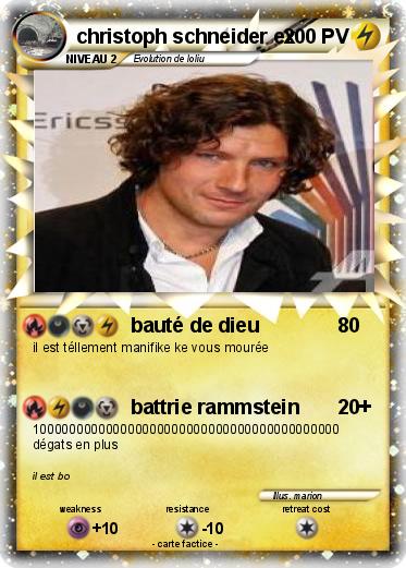 Pokémon christoph schneider ex - bauté de dieu - Ma carte Pokémon