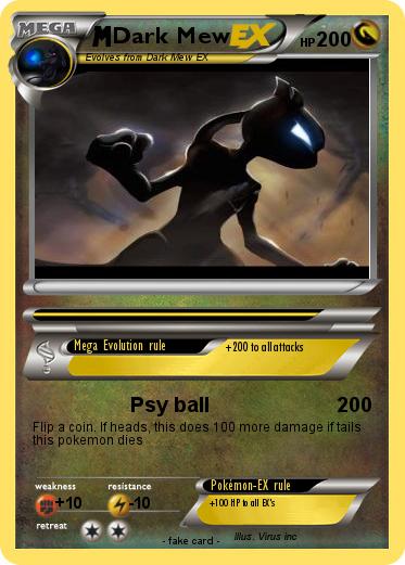 Pokémon Dark Mew 306 306 - Psy ball - My Pokemon Card