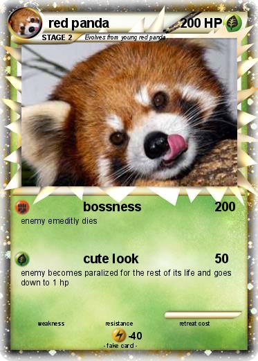 Pokémon red panda 36 36 - bossness - My Pokemon Card