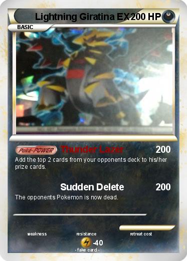 Pokémon Lightning Giratina EX - Thunder Lazer - My Pokemon Card
