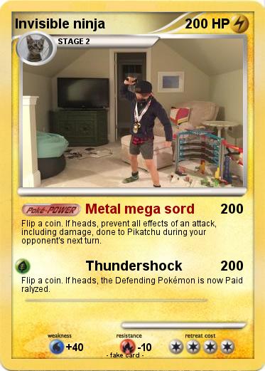 Pokémon Invisible ninja - Metal mega sord - My Pokemon Card