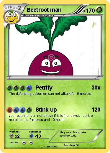 Pokémon Beetroot man - Petrify - My Pokemon Card