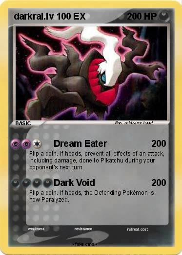Pokémon darkrai lv 100 EX - Dream Eater - My Pokemon Card