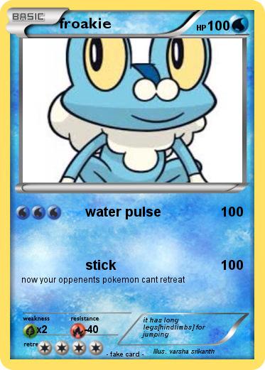 Pokémon froakie 474 474 - water pulse - My Pokemon Card