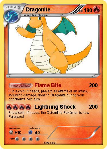 Pokémon Dragonite 986 986 - Flame Bite - My Pokemon Card