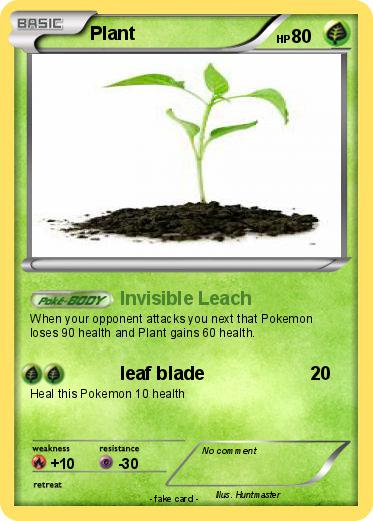 Pokémon Plant 117 117 - Invisible Leach - My Pokemon Card