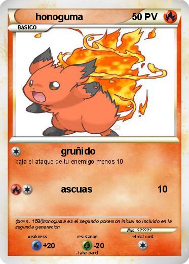 Pokémon honoguma 24 24 - gruñido - Mi carta pokémon