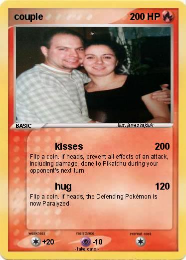 Pokémon couple 60 60 - kisses - My Pokemon Card