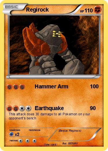 Pokémon Regirock 341 341 - Hammer Arm - My Pokemon Card