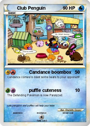 Pokémon Club Penguin 178 178 - Candance boombox - My Pokemon Card