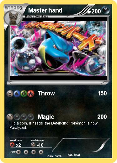 Pokémon Master hand 197 197 - Throw - My Pokemon Card