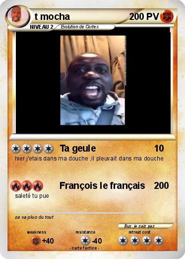 Pokémon t mocha - Ta geule - Ma carte Pokémon