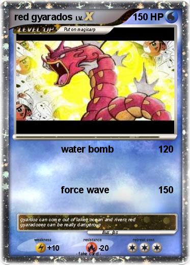 Pokémon red gyarados 90 90 - water bomb - My Pokemon Card
