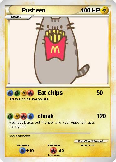 Pokémon Pusheen 231 231 - Eat chips - My Pokemon Card