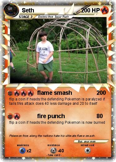 Pokémon Seth 134 134 - flame smash - My Pokemon Card