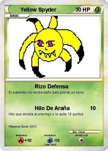Pokémon Yellow Spyder - Rizo Defensa - My Pokemon Card