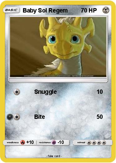 Pokémon Baby Sol Regem - Snuggle - My Pokemon Card