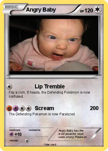 Pokémon Angry Baby 96 96 - Lip Tremble - My Pokemon Card