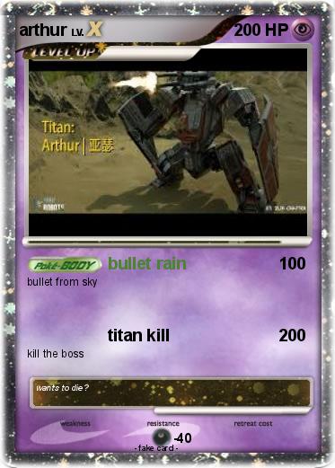 Pokémon arthur 617 617 - bullet rain - My Pokemon Card