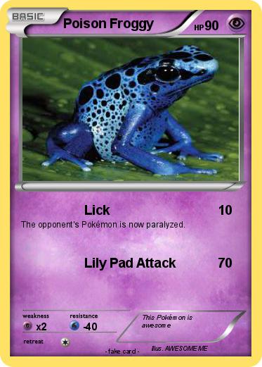 Pokémon Poison Froggy - Lick - My Pokemon Card