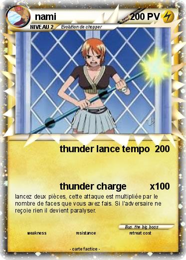 Pokémon nami 406 406 - thunder lance tempo - Ma carte Pokémon
