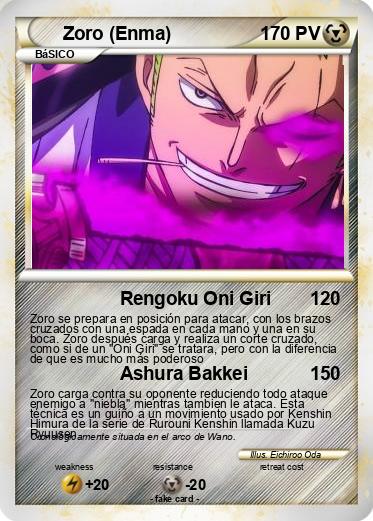 Pokémon Zoro Enma - Rengoku Oni Giri - Mi carta pokémon