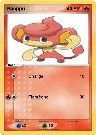 Pokémon Baoppu - Charge - Ma carte Pokémon