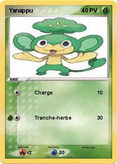 Pokémon Yanappu 1 1 - Charge - Ma carte Pokémon