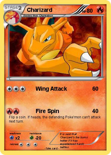 Pokémon Charizard 5736 5736 - Wing Attack - My Pokemon Card