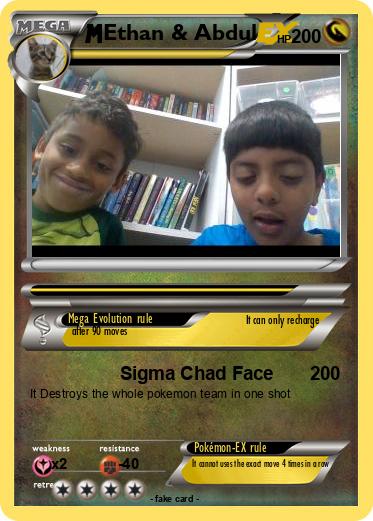 Pokémon Ethan Abdul - Sigma Chad Face - My Pokemon Card